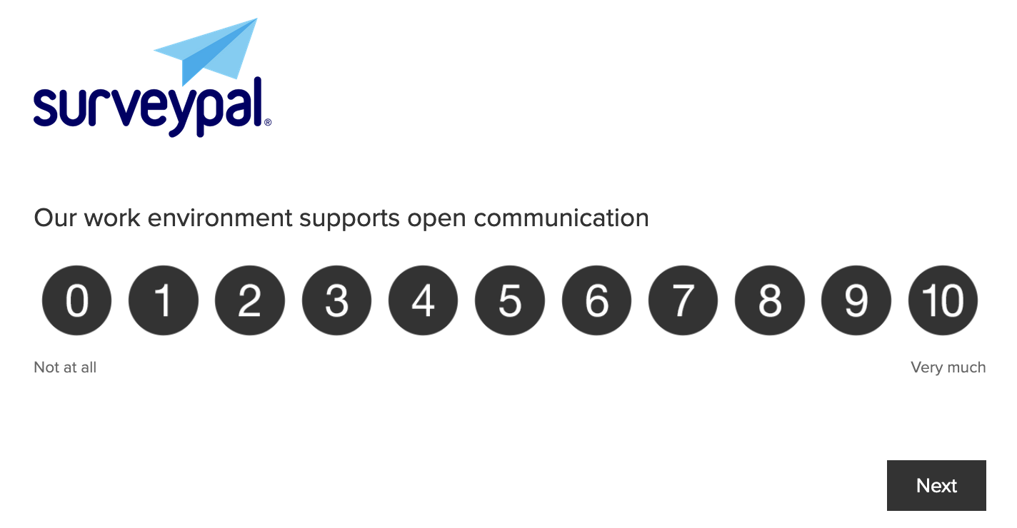 Number scale – Surveypal
