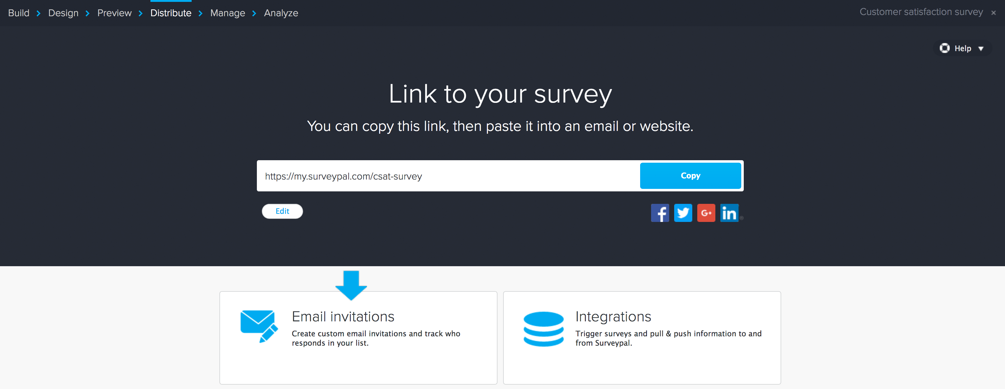 Sending email invitations – Surveypal
