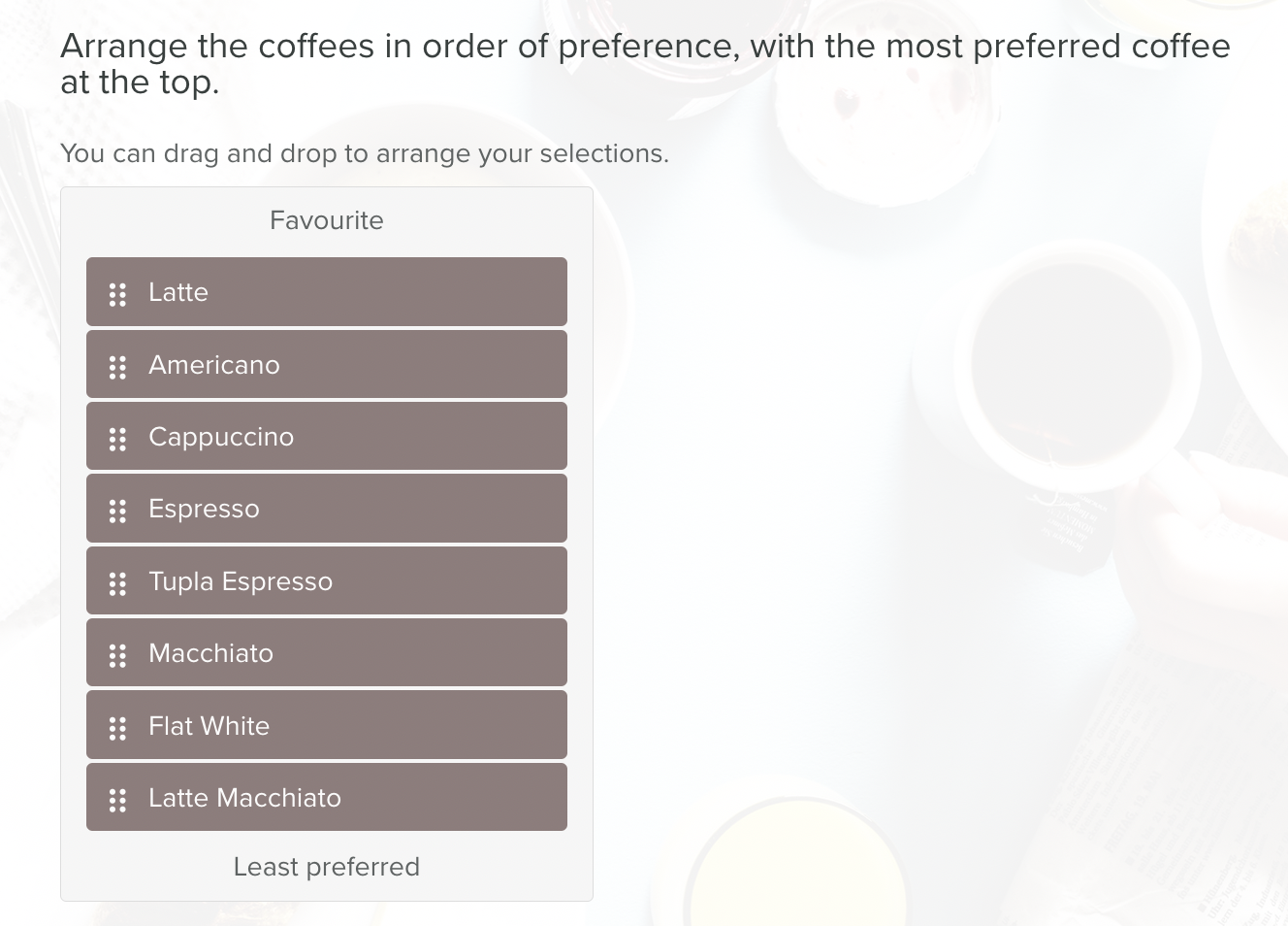 Rank Order – Surveypal