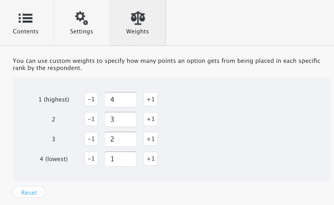 Rank Order – Surveypal