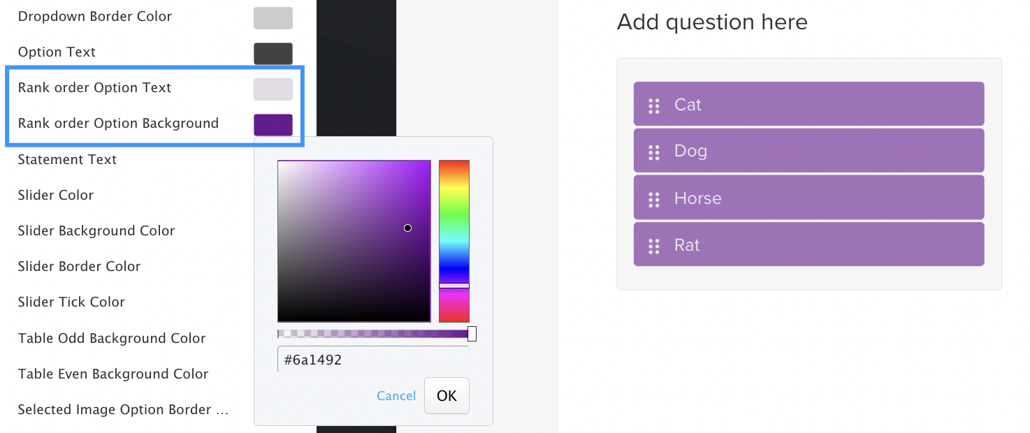 Rank Order – Surveypal